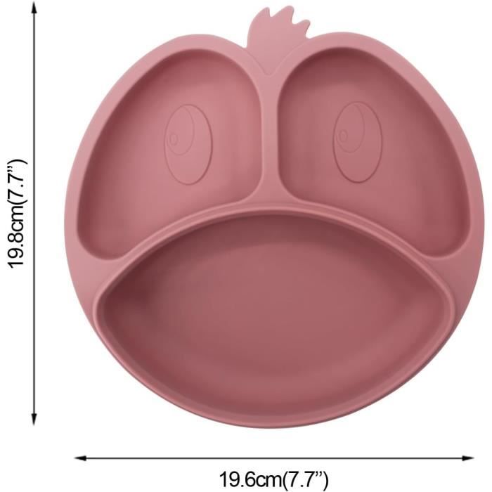 Set repas pour Bébé silicone alimentaire (Sans BPA)3PCS Assiettes ...
