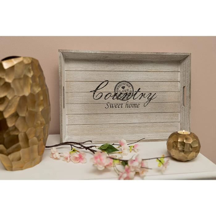Plateau de lit en bois 48 x 33 x 25 cm Plateau de service pour petit ...