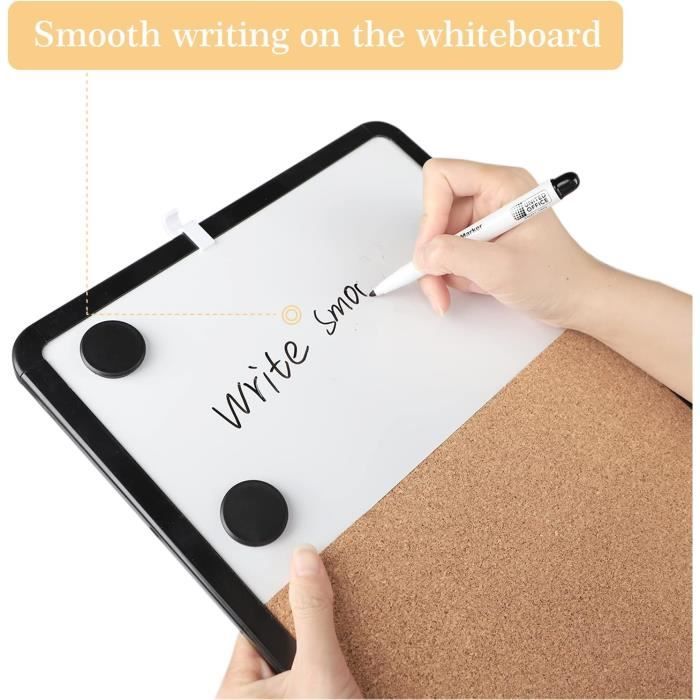 Mini Tableau Blanc Magnétique Et Tableau D'Affichage En Liège Effaçable ...