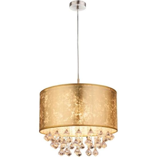 Lustre Suspendu En Cristal Textile Pendule Sommeil Chambre Éclairage ...