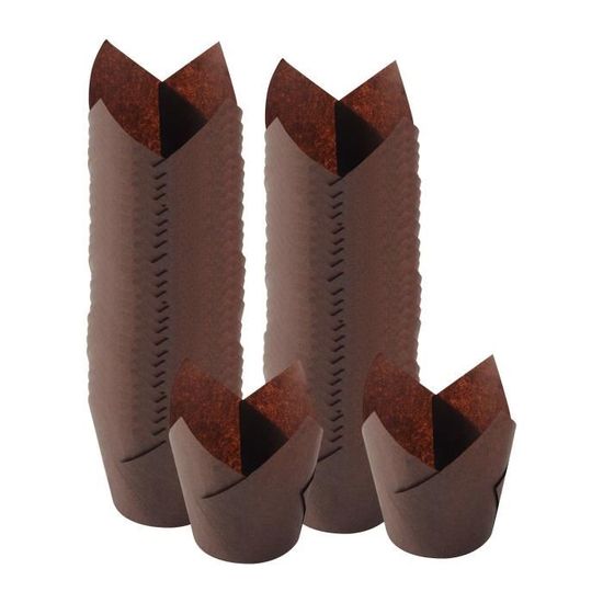 50 pièces Tulipe Gâteau Doublure Moules en Papier Petit Gâteau et ...