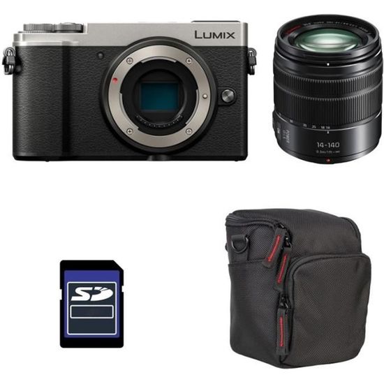 PANASONIC LUMIX GX9 Silver + 14-140 mm f/3.5-5.6 Garanti 3 ans + Sac et ...