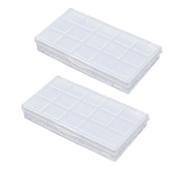 Shipenophy Boite à Peinture Transparente, 15 Compartiments, Portable ...