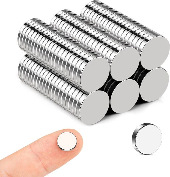 Lot De 50 Mini Aimants Rond 8X1Mm, Petits Aimants Néodyme Puissants ...