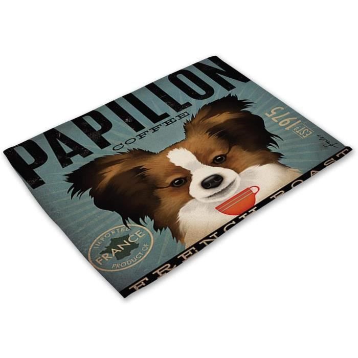 Napperons durables lavables Set de table série Dog Nordic Cartoon ...