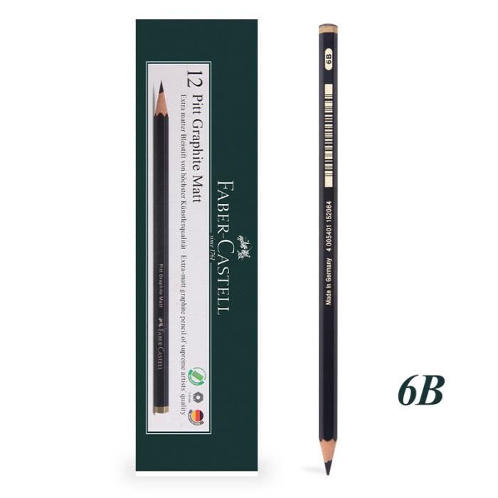 Crayon graphite,crayon de croquis noir mat,3 pièces,pour peinture ...
