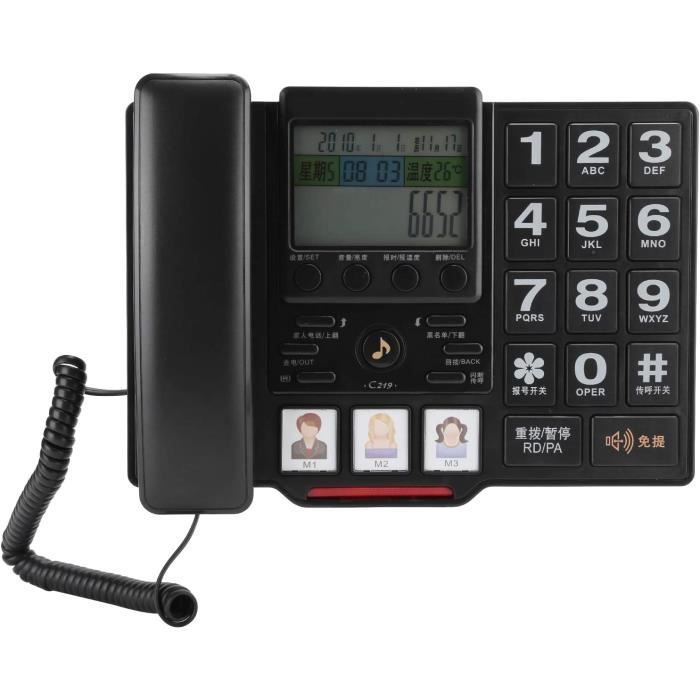 Téléphone Fixe, Original Combiné sans Fil Téléphoner Poids: Environ ...