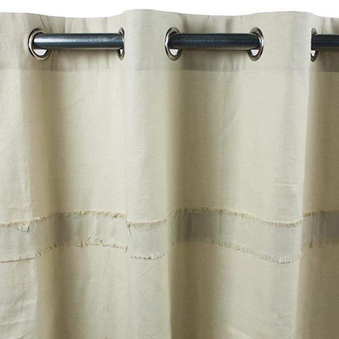 SIGNES rideau 100% coton (150x250 cm) ecru - Mo... - Cdiscount Maison