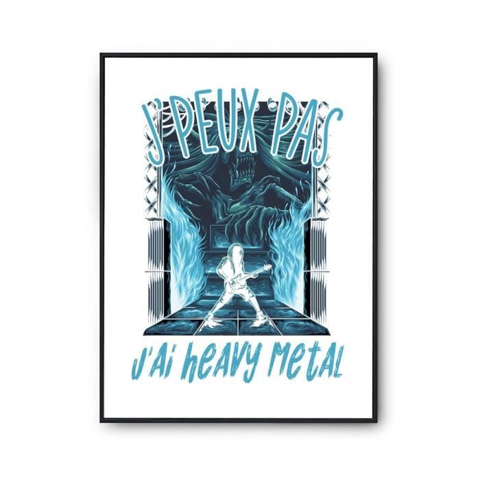 Affiche - Premium - Heavy metal j'peux pas - Papier 310 g/m² ...