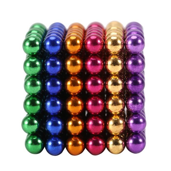 YOSOO cubes magnétiques 5mm 216 pièces boules magnétiques en néodyme perles magiques Puzzle ...