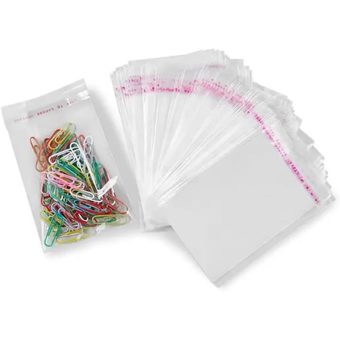 200 Pièces Sachet Zip, Poly Sac,Sachet Plastique Transparent, Sac En ...