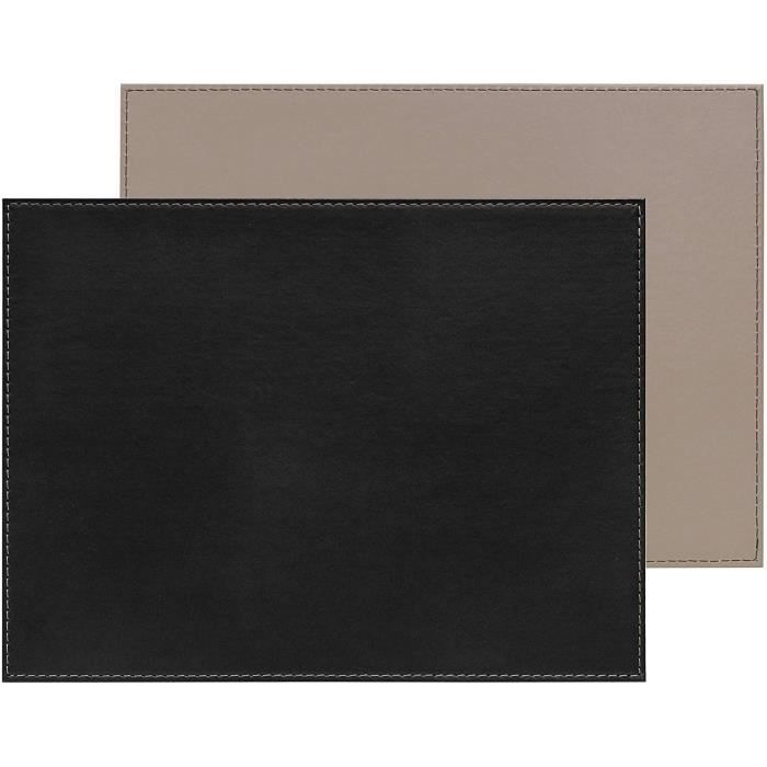 FreeForm Set de Table, Simili Cuir, Noir/Taupe, 40 x 30 cm - FFPM1759 ...