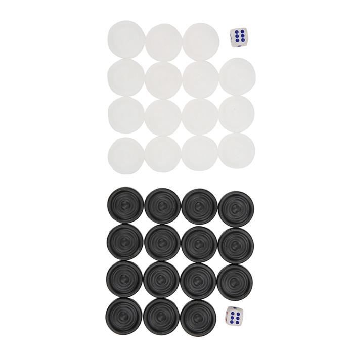 Keenso Dames International checkers, 22mm plastic backgammon checkers ...