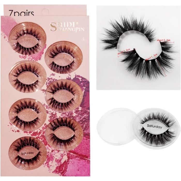 Wookit Faux Cils 7 Styles Cils Réutilisables Professionnels Naturel ...