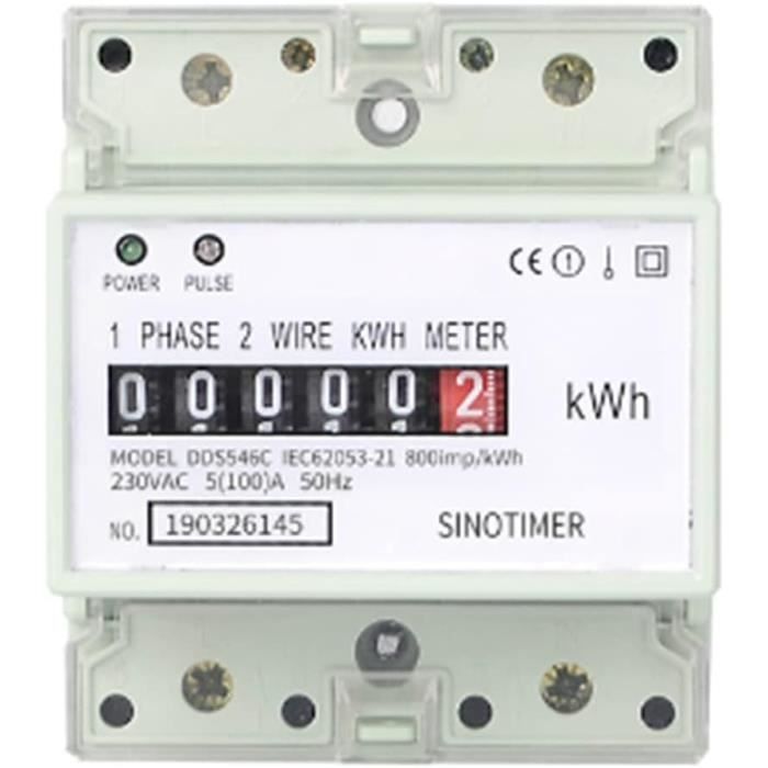 1 Pcs Électrique Monophasé Fils Compteur D'Énergie Kwh Compteur Ac 220V ...