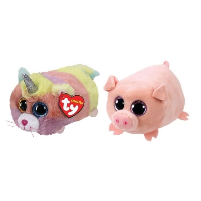 Ty - Peluches - Teeny Ty's - Heather Chat & Curly Pig - Cdiscount Jeux ...