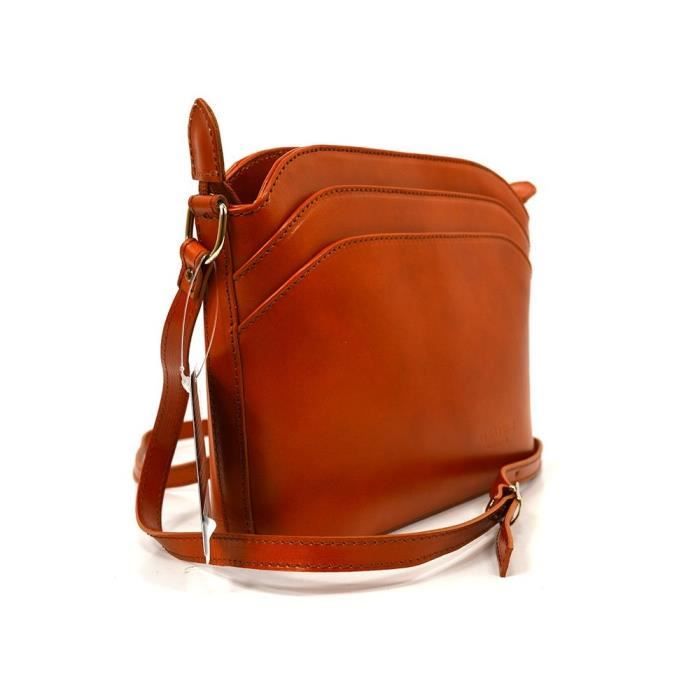 Sac à main en cuir marron VERA PELLE TS0904 pour femme/adulte ...