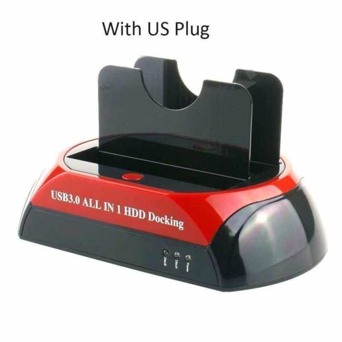 CS-02495-Station d'accueil pour disque dur 2.5 .quot.IDE SATA USB 3.5. HUB. double disque dur ...
