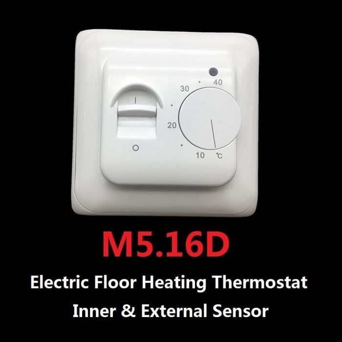M5.16D 220V 16A -Thermostat mécanique pour chauffage au sol,régulateur de température,220V,16a ...