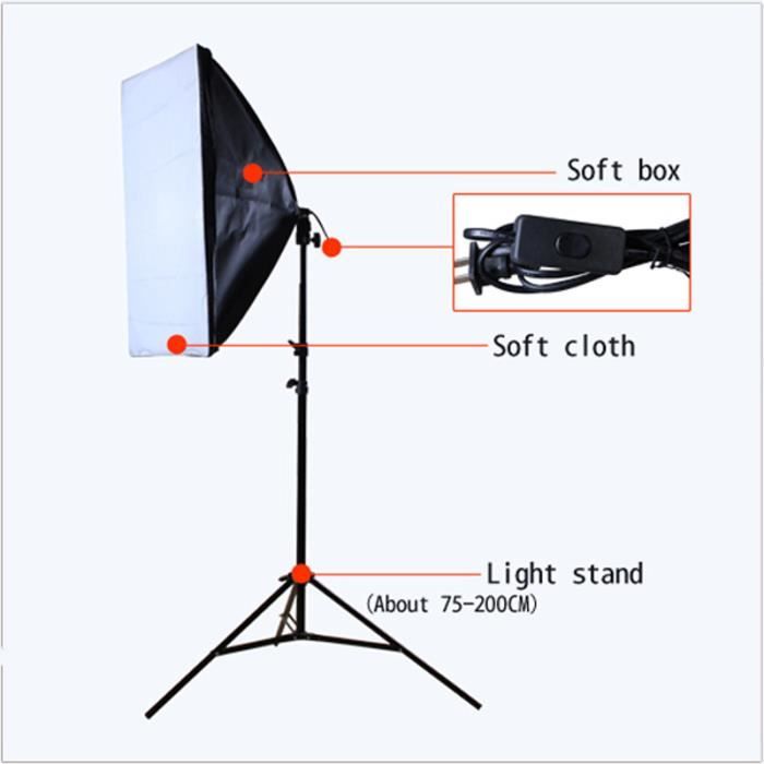 Boîte à lumière pour Studio Photo - AIHONTAI - Kit d'éclairage continu ...