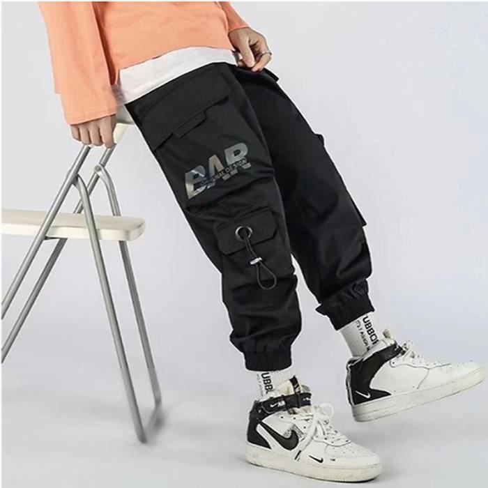 Hommes Streetwear Cargo Pants Harajuku Hip Hop Running Jogging Pantalon ...