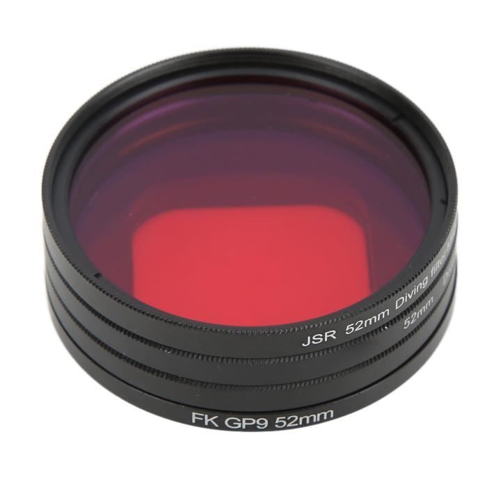 ZER-Kit de filtre rouge jaune violet Caméra d'action 52mm ND filtre d ...