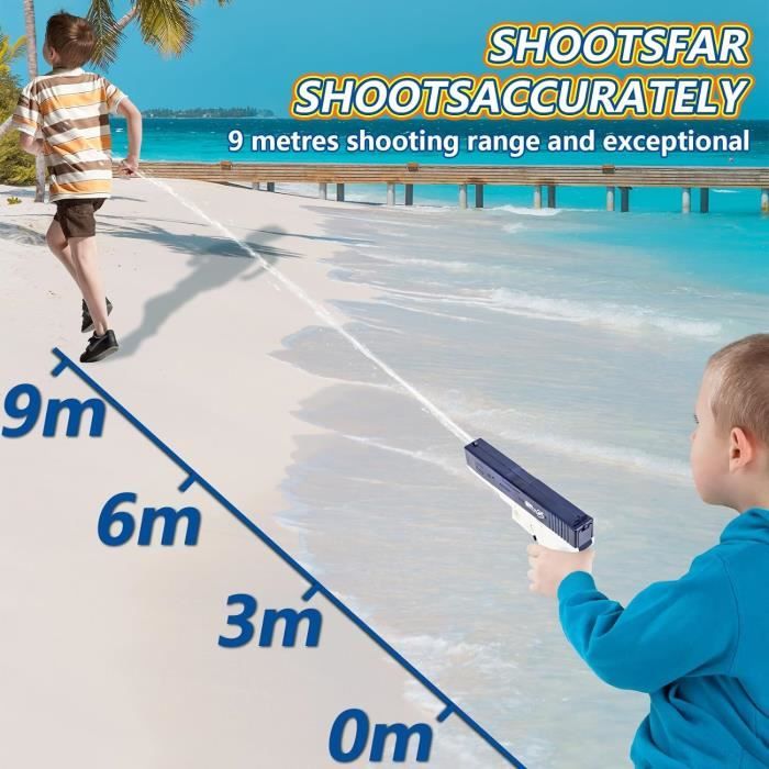 Pistolet a Eau électrique, Puissant Pistolet à Eau,Pistolets à Eau Automatiques, Pistolet à Eau ...