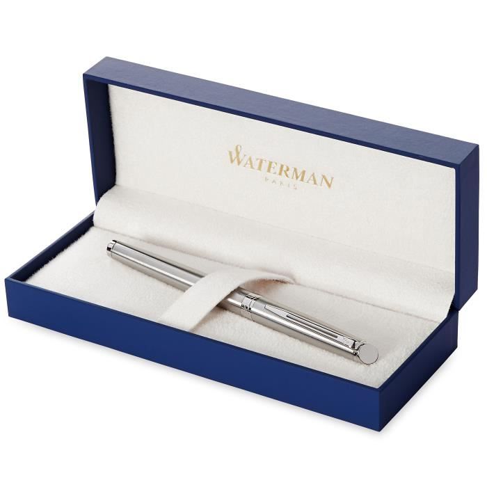 WATERMAN Hemisphere stylo plume, acier inoxydable, plume moyenne ...