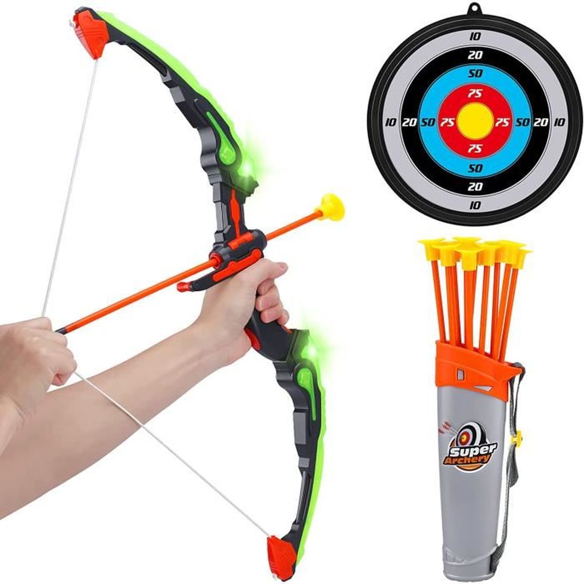 Arc et Fleche Enfant, Ensemble de Tir à L'arc Jouet avec 10 Ventouse ...