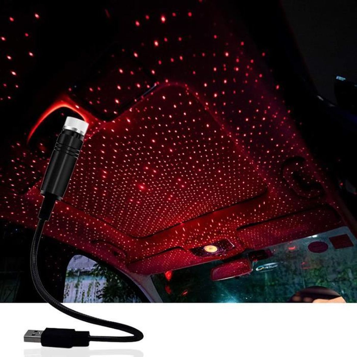 2pcs Auto LED Toit Atmosphère Lumière LED Projecteur de Toit étoilé ...