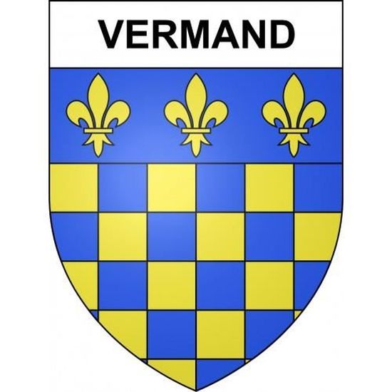 Vermand 02 ville sticker blason écusson autocollant adhésif - Taille ...