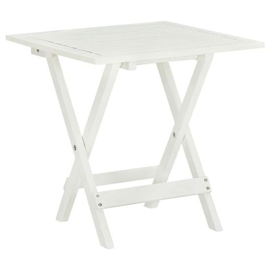 Table de bistro BDM - Table de Jardin et terrasse - Blanc 46x46x47 cm ...