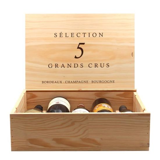 Caisse Grands Crus de Noël - 5x75cl - La cave Cdiscount