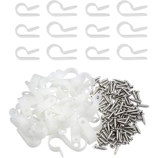 Serre-Fil De Type R en Nylon Blanc - 100 Pièces - Pour Fil électrique ...