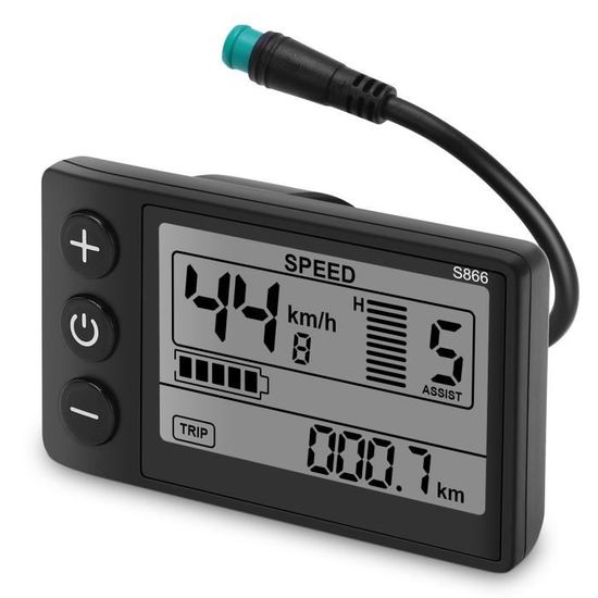 S866 LCD Display Afficheur LCD pour vélo électrique Panneau d'affichage ...