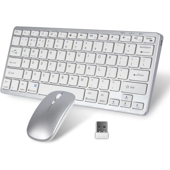 Clavier Souris Sans Fil Ultra-Mince, Ensemble Clavier Et Souris Sans ...
