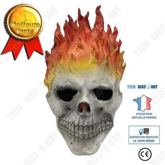 TD® Halloween Crâne Masque Ghost Rider Fantôme Visage Couvre-chef ...