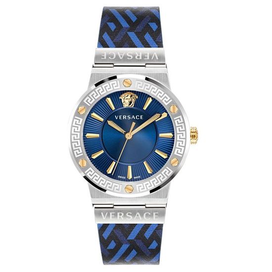 Montre Versace - Femmes - VEVH01421 - Cuir Bleu - Etanche 5 Atm Bleu ...