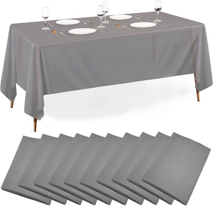 Lot De 10 Nappes Pour Tables Rectangulaires Plastique Nappes Jetables ...