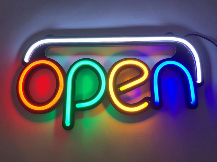 Aftertech LED LEGER SIGNE OPEN OPEN RGB MULTICOLOR PUBLICITAIRE DE ...