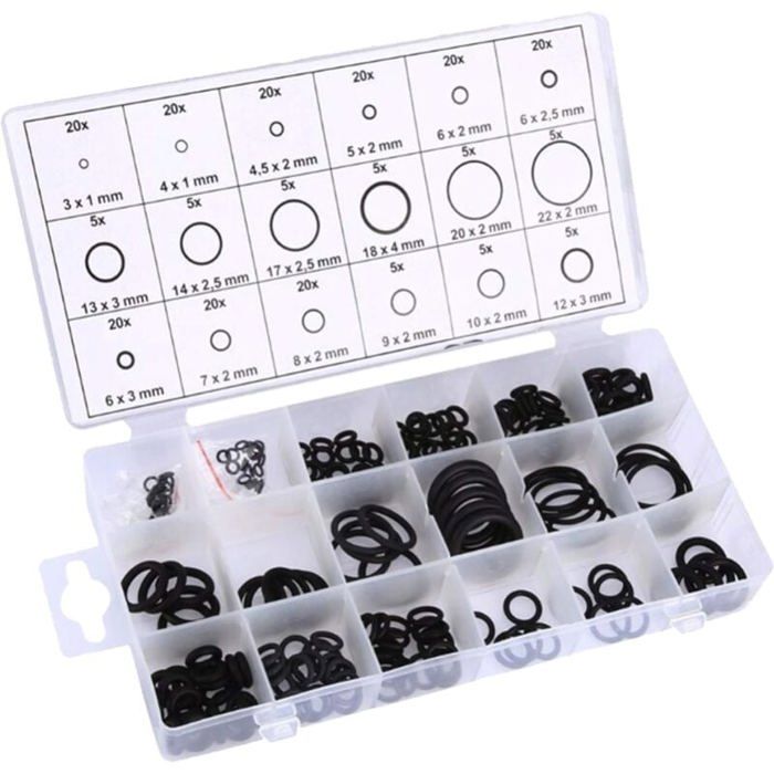 225pcs Joint Torique en Caoutchouc 18 Tailles Kit Joint Torique ...