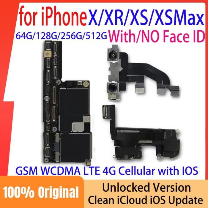 XR 64G sans visage-Carte mère originale débloquée pour iPhone, avec Face ID, circuit imprimé ...