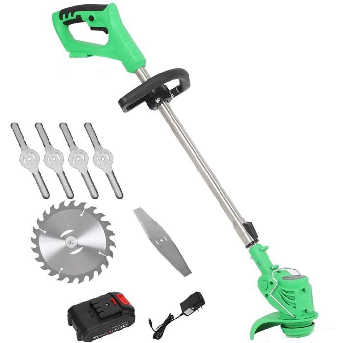 21V Coupe Bordure Sans Fil Avec Batterie Debroussailleuse Electrique Sans Fil Tube Telescopique ...
