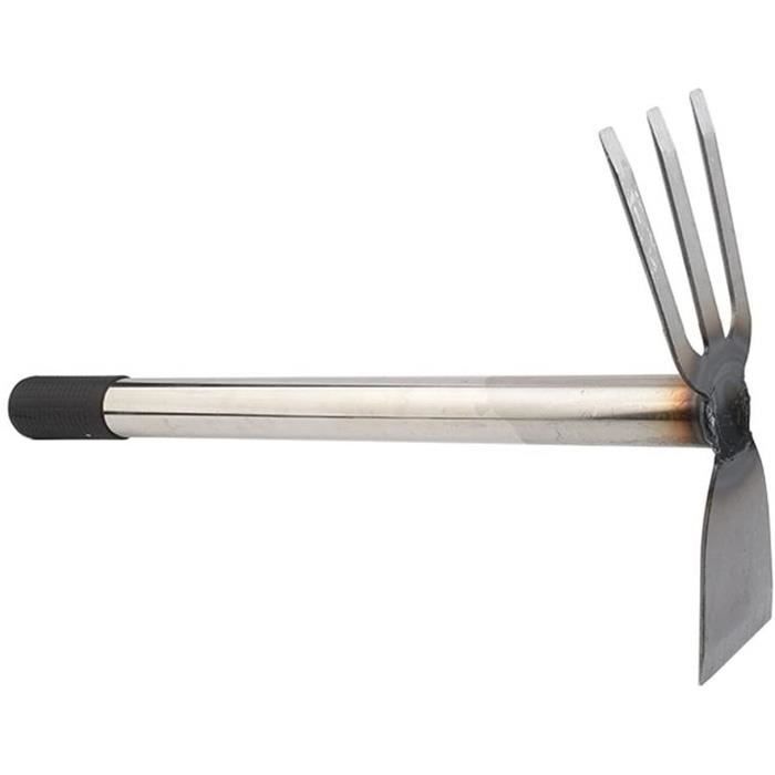 Binette et râteau 2 en 1, Binette de jardinage pour planter, lisser et desserrer le sol[J296 ...