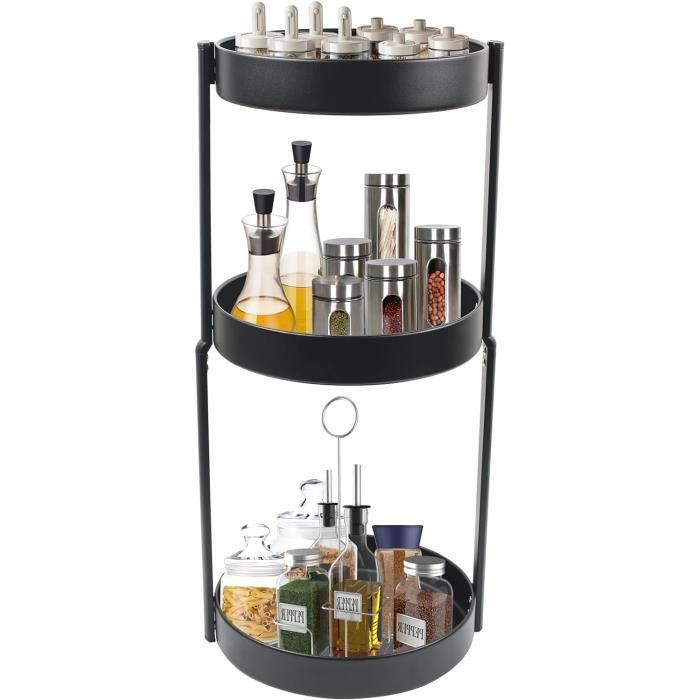 Maxearn Étagère À Épices Rotative À 3 Niveaux, 25 Cm, Ronde À 3 Étages ...