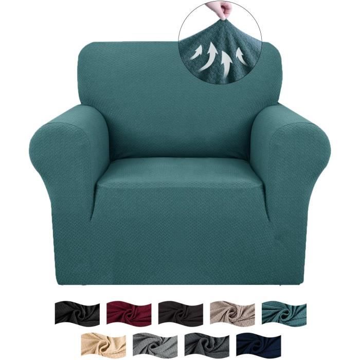 Housse Canapé 1 Places, Extensible Housse De Fauteuil Avec Accoudoirs ...