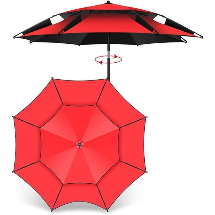 Parasol De Plage Portable, Parasol Extérieur Rotatif 360°, Protection ...