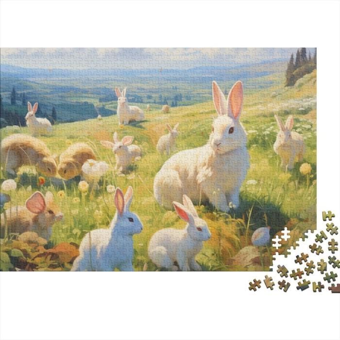 Rabbit Puzzle De 300 Pièces Cute Rabbit Puzzle Pour Adultes Puzzles ...
