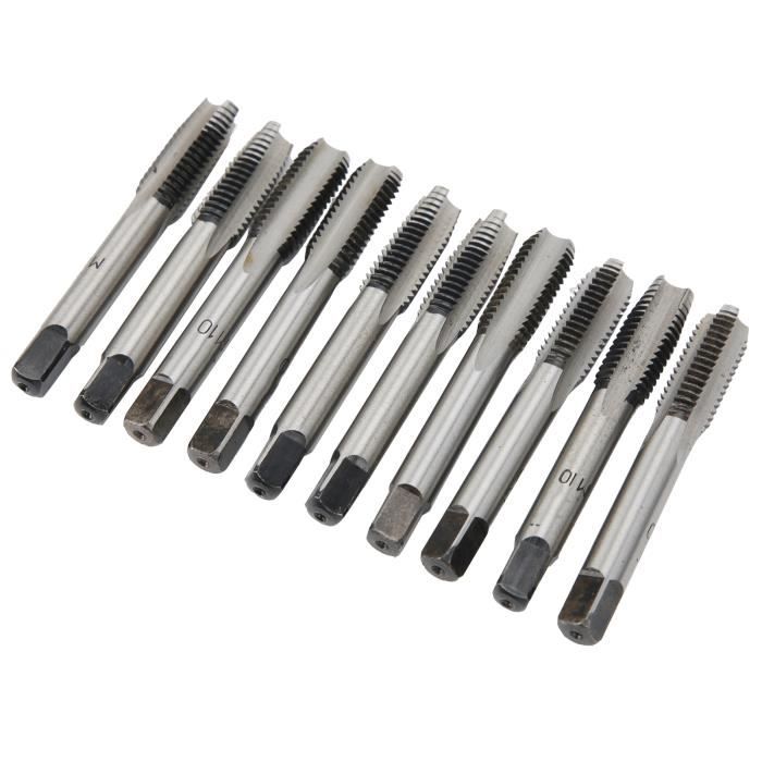 Taraud à vis métrique M10 en acier au carbone - FDIT - 10 pièces ...