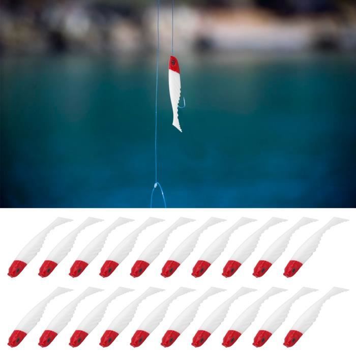 MAD 20pcs appâts souples ver 100mm leurres de pêche appâts artificiels ...